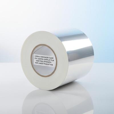 China 0.05mm Thickness Clear PVC Coated Overlay Film with High Peel Strength for Cards Production for sale