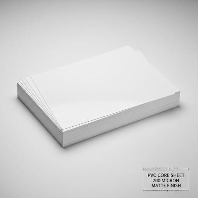 China White PVC Core Sheet 200micron Thickness for Contactless Cards Lamination with Matte Surface for sale