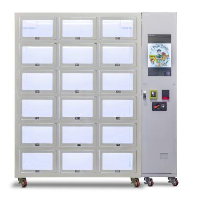 China Customized Big Capacity Locker Vending Machine 400L for Snacks Drinks Fresh Fruits Glass Bottles for sale