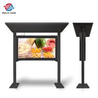 China 75 Inch Standing Pillar Support Outdoor LCD Display Signage Wireless Update Multimedia for sale