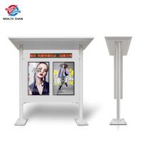 China Waterproof Outdoor LCD Digital Kiosk With Pillar Roof 2 Screens Display Individually for sale