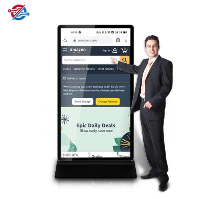 China Durable 65in Digital Signage Kiosk Floor Standing 480nits High Bright for sale