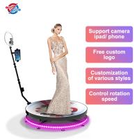 China Full Color 360 Photo Booth Go Pro Camera 360 Surround Automatic Rotating Stand Platform for sale