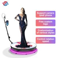 China Remote Control 360 Photo Booth Rotating Stage With Camera For Taking Photos for sale