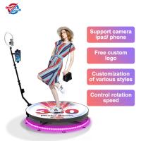 China Metal Platform 360 Rotating Photo Booth Camera Branded Content Phone Holders for sale