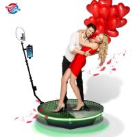 China 4 Person 360 Rotating Photo Booth With Led Light Phone Ipad Camera Holder Shooting Tool for sale
