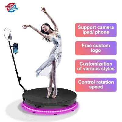 China Slow Motion 360 Rotating Photo Booth Rgb Automatic Camera Holders Party And Wedding Machine for sale