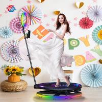 China Led Mirror Glass Intelligent Remote Control Rgb Light Slow Motion Rotating 360 Photo Booth for sale