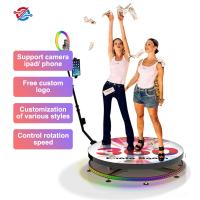 China Event Standing Platform 360 Rotating Video Photo Booth In 80cm 100cm 115cm for sale
