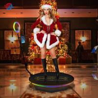 China Event Standing Platform 360 Rotating Video Photo Booth With Props Accessories And Package Case for sale