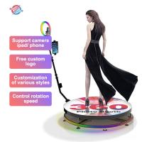China 360 Wedding Photo Booth Platform Promote Relationship Automatic Rotating Spinner for sale