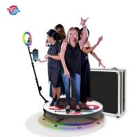 China Panoramic Spin Video 360 Rotating Photo Booth With Selfie Ring Light for sale