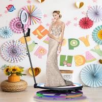 China Panoramic Spin Video 360 Rotating Photo Booth With Selfie Ring Light for sale