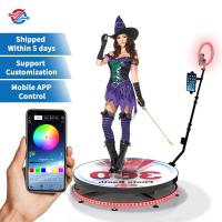 China Automatic 360 Rotating Photo Booth Led Camera Spin Around Photo Booth for sale