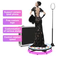 China Automatic 360 Rotating Photo Booth Led Camera Spin Around Photo Booth for sale