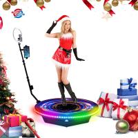 China Automatic 360 Rotating Photo Booth Led Camera Spin Around Photo Booth for sale