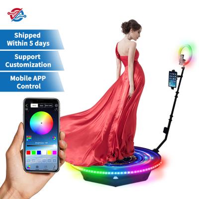 China Selfie Slow Rotating 360 Photo Booth With Ring Light Phone App Control for sale
