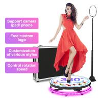 China Selfie Slow Rotating 360 Photo Booth With Ring Light Phone App Control for sale