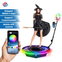 China Automatic Spin 360 Photo Booth Fill Light Machine Camera Ipad Selfie Video Free Accessories for sale