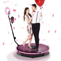 China 16cm Platform Height 360 Rotating Photo Booth With Ring Light for sale