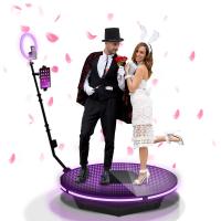 China Versatile 360 Rotating Photo Booth Selfie Wedding Party Intelligent Operation Glass Machine for sale