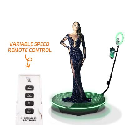 China 100cm Wireless RGB Automatic 360 Rotating Photo Booth Machine Selfie Video Photobooth for sale