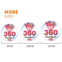 China 100cm Wireless RGB Automatic 360 Rotating Photo Booth Machine Selfie Video Photobooth for sale