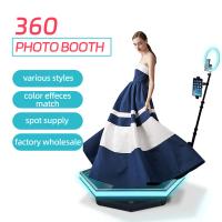 China 240V 360 Rotating Photo Booth For Party Wireless RGB Selfie Machine for sale