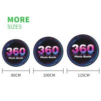 China Wireless Control 360 Rotating Photo Booth 115cm With Ring Light RGB for sale