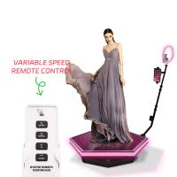 China Wireless Control 360 Rotating Photo Booth 115cm With Ring Light RGB for sale