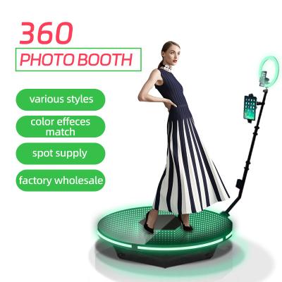 China Wireless Control 360 Rotating Photo Booth 115cm With Ring Light RGB for sale