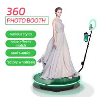 China Glass Platform RGB Wireless 360 Photo Booth Selfie Video Machine For Wedding Club for sale