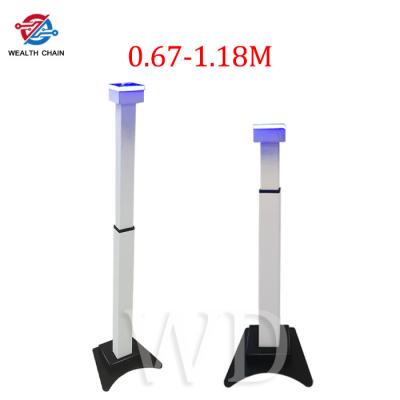 China Adjustable Height 114cm Face Recognition Temperature Kiosk Aluminum Alloy for sale