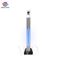 China Stable 1.3m DC12V Face Recognition Temperature Kiosk Cold Rolled Sheet for sale