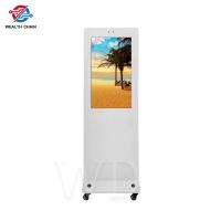 China White 32 Inch IP55 Protection Portable Digital Signage With Wheels for sale