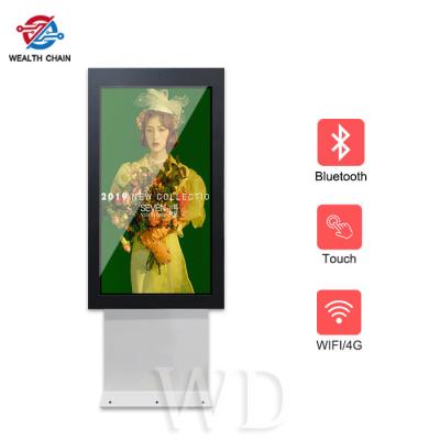 China Fashionable 2 Sides LCD Display Floor Stand Kiosk White For Publicity for sale