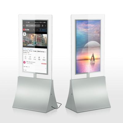 China 2.5cm Thick Double Screen LCD Advertising Display For Banking Ultra Thin for sale