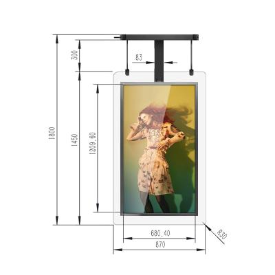 China Window Advertising 2 Sides 55
