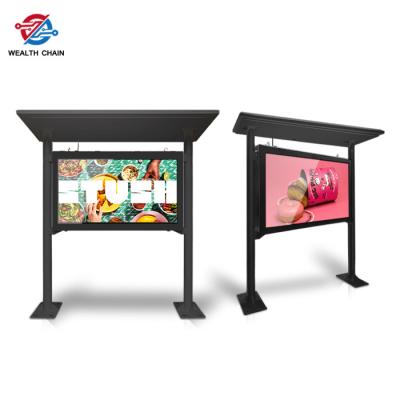 China Double Sided Rainproof Shed Outdoor LCD Kiosk 43 Inch 49 Inch 55 Inch IP55 for sale