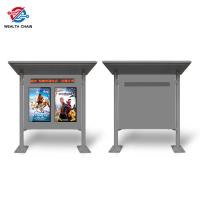 China Custom Outdoor LCD Newspaper Digital Kiosks Monitor 55-Inch X 2 Canopy Design for sale