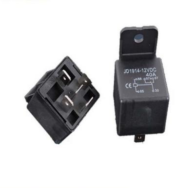 China JD1914/12VDC 40A/12VDC 5Pin black color auto relay for sale