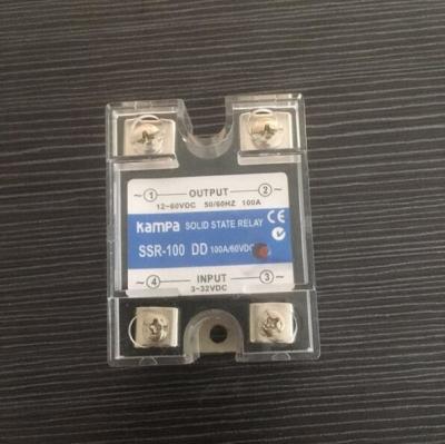 China DC to DC Single Phase SSR Input 3-32VDC Control Output 12-60VDC 100A Black Color Solid State Relay(SSR-100DD) for sale