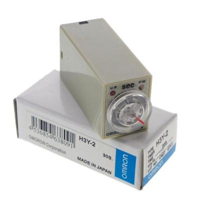 China H3Y-2 DC12V On-delay DPDT time relay with socket H3Y series timer with base 30s 60s 30min 60min for sale