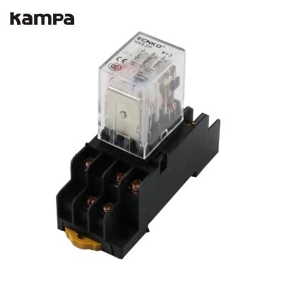 China 12VDC MY3NJ HH53P General Purpose Power Relays Electromagnetic 3NO3NC 11 PIN LED with base for sale
