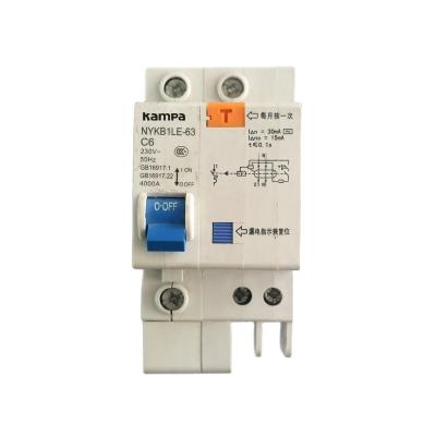 China Residual Current Circuit Breaker  Kampa NYKB1LE-63 RCBO High Quality for sale
