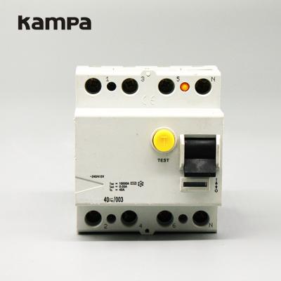 China Kampa Best Selling 4P 40A F7 Residual Current Circuit Breaker RCCB for sale