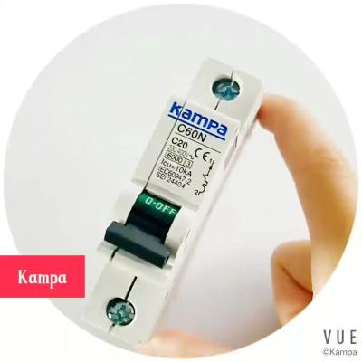 China Kampa 2P 10A 16A C60N durable MCB for sale