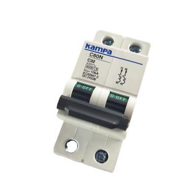 China Miniature Circuit Breaker Kampa C60N 2 phase 6ka 32a for sale