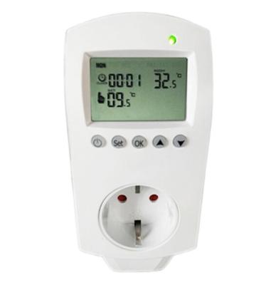 China 16A Household Programmable Digital Heating Floor Room Thermostat Plug for sale