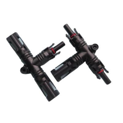 China MC-4 2T adapter 2 way solar cell panel special connector photovoltaic cable joint for sale